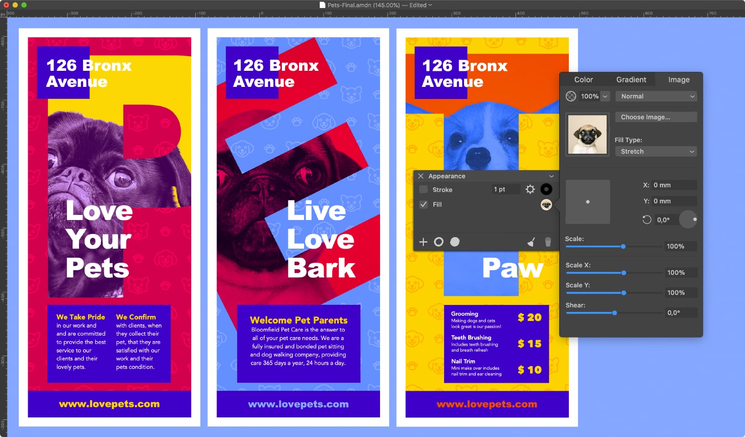 Overview of Color, Gradient and Image Fill | Amadine Useful Articles